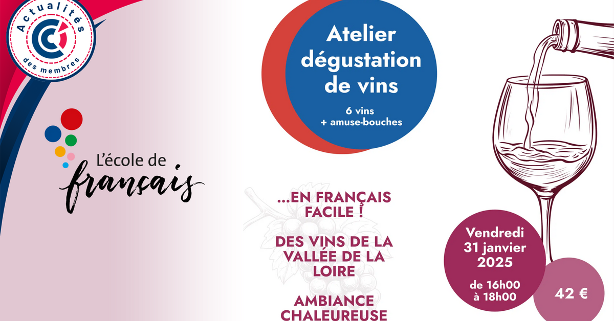 L’École de français inaugure son premier VINDREDI | CCI France Pays-Bas